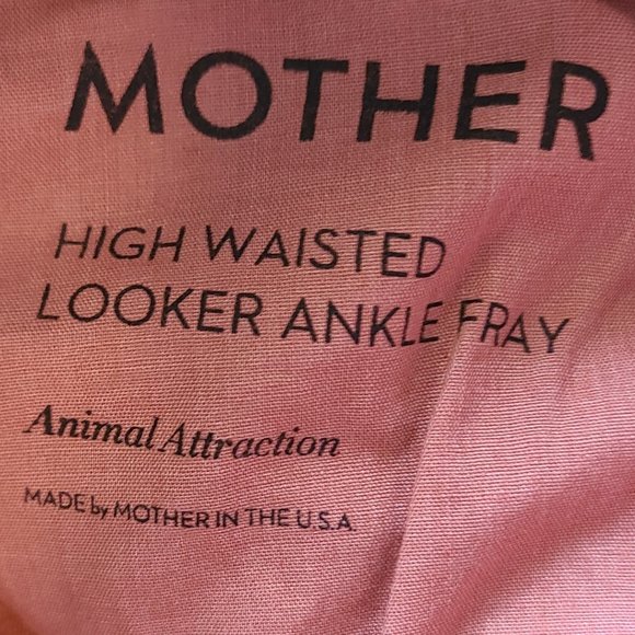 MOTHER | Jeans | New Mother High Waisted Looker Ankle Fray Animal ...